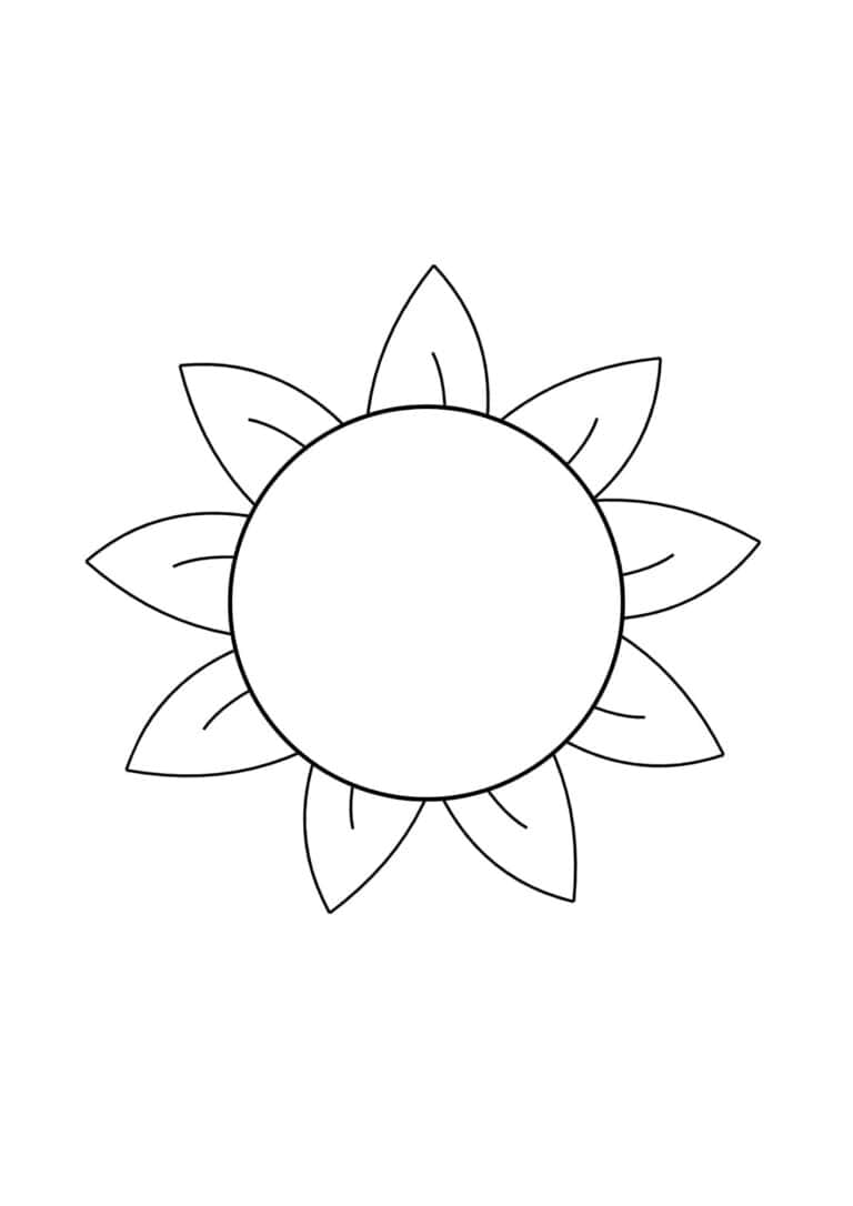 Sunflower Template Printable (8 Free Designs) | The Pink Craft Box