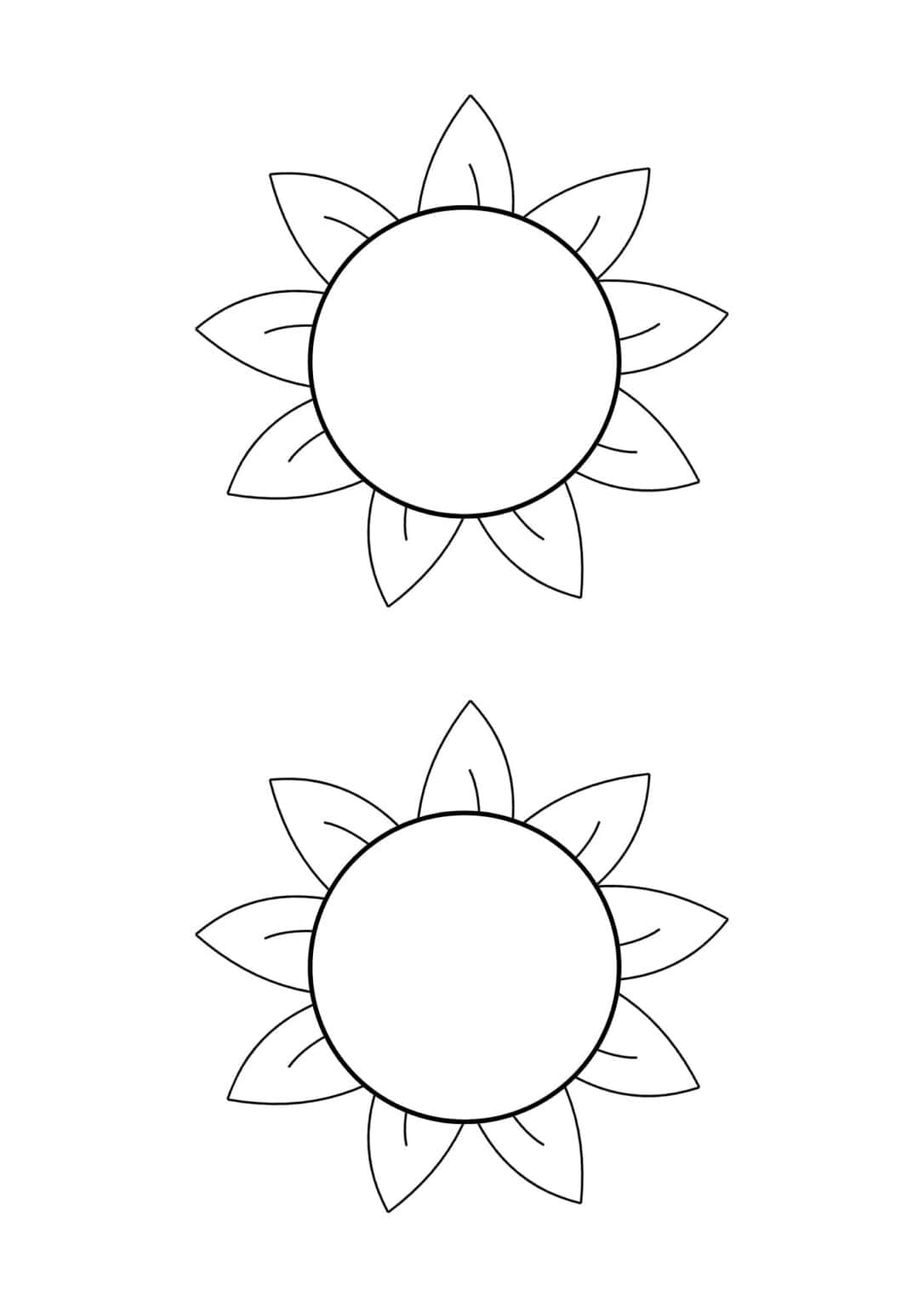 Sunflower Template Printable (8 Free Designs) | The Pink Craft Box