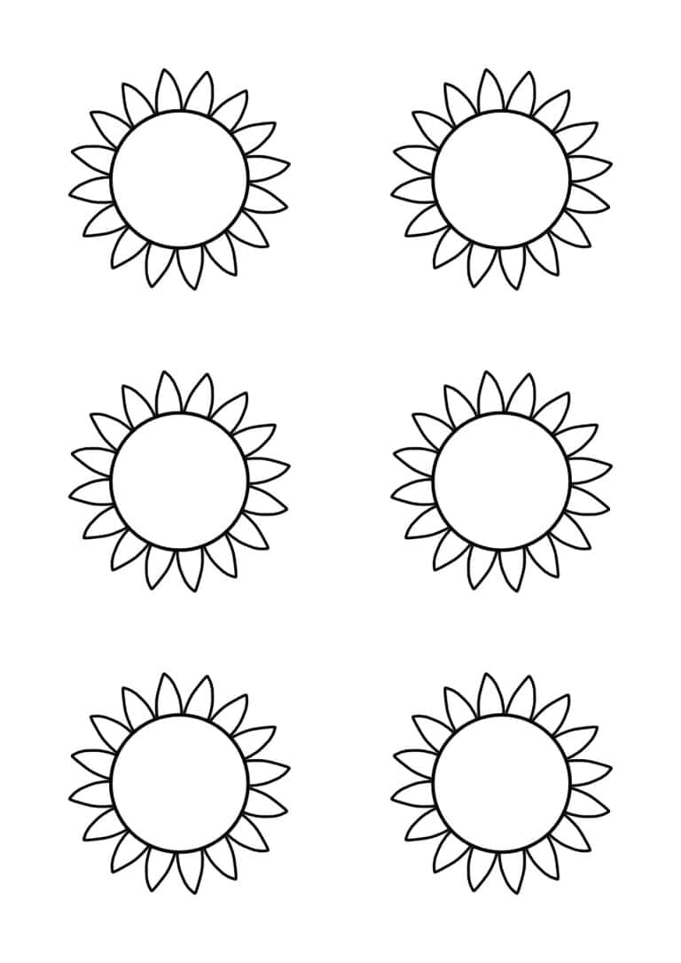 Sunflower Template Printable (8 Free Designs) | The Pink Craft Box