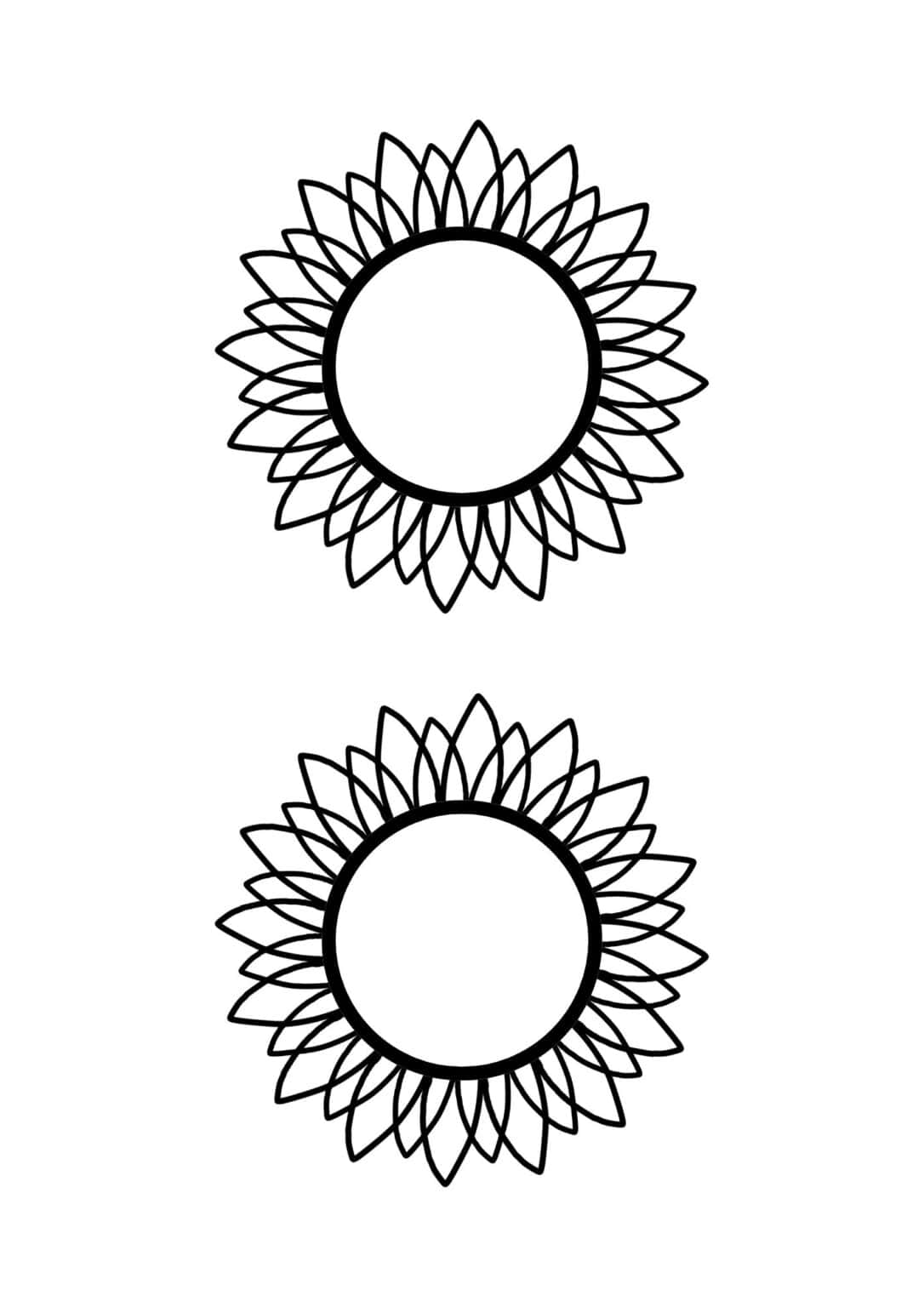 Sunflower Template Printable (8 Free Designs) | The Pink Craft Box