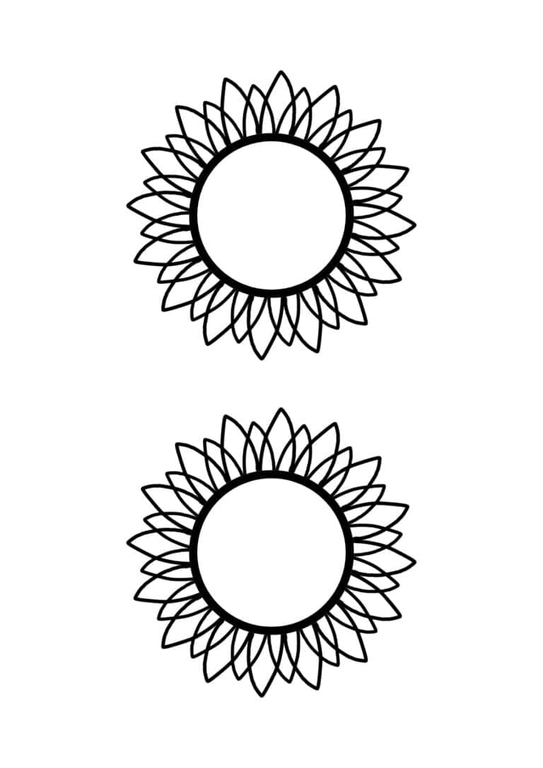 Sunflower Template Printable (8 Free Designs) | The Pink Craft Box