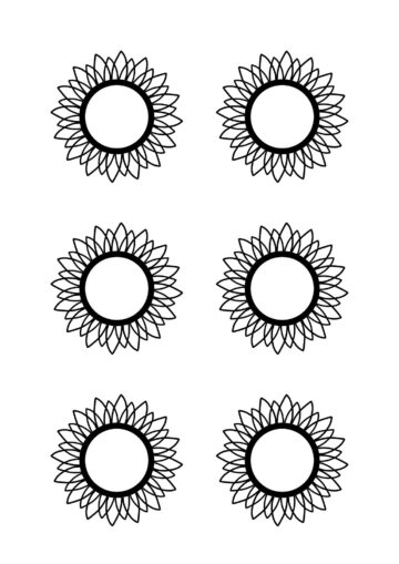 Sunflower Template Printable (8 Free Designs) | The Pink Craft Box