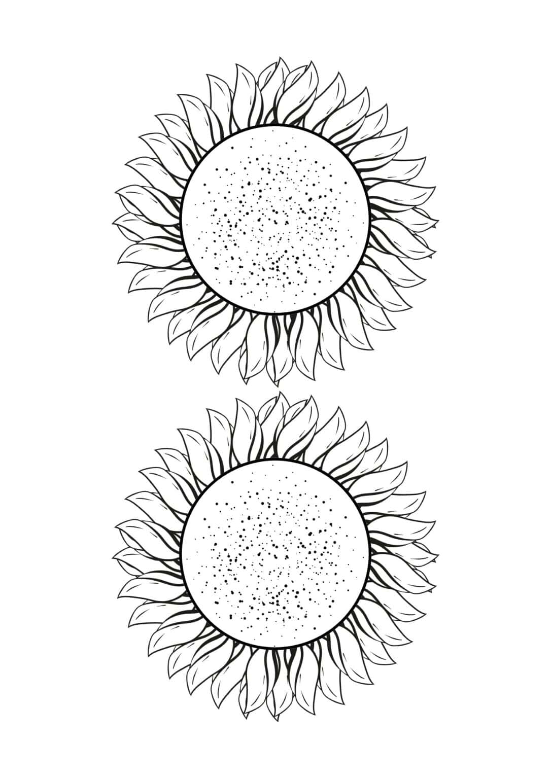Sunflower Template Printable (8 Free Designs) | The Pink Craft Box
