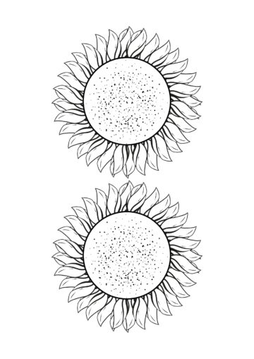 Sunflower Template Printable (8 Free Designs) | The Pink Craft Box