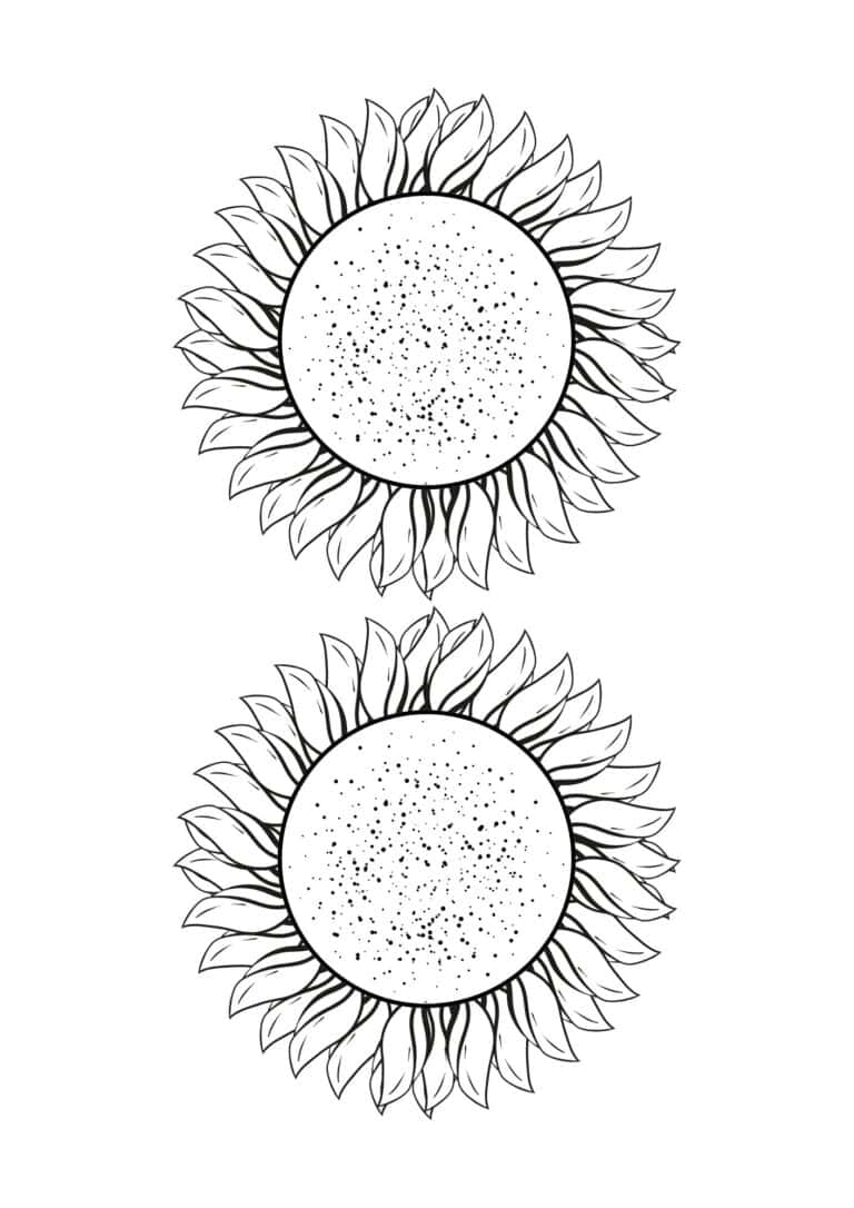 Sunflower Template Printable (8 Free Designs) | The Pink Craft Box