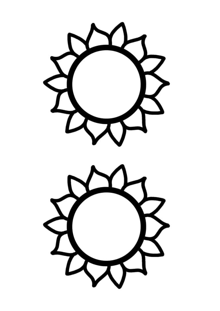 Sunflower Template Printable (8 Free Designs) | The Pink Craft Box