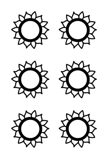 Sunflower Template Printable (8 Free Designs) | The Pink Craft Box