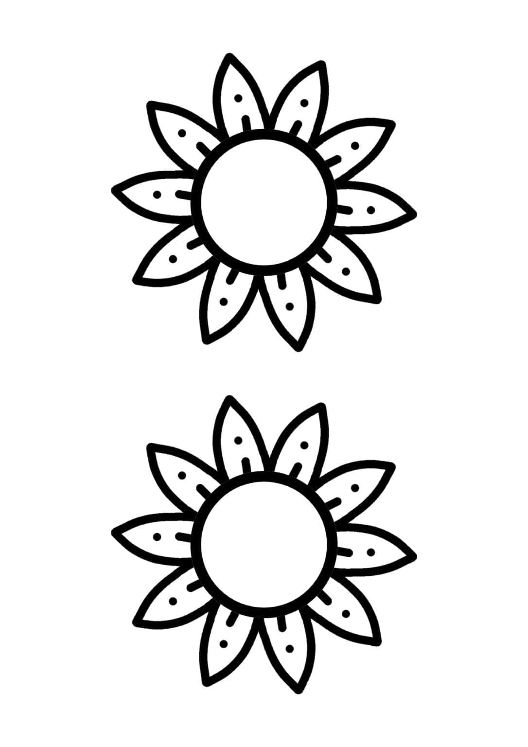 Sunflower Template Printable (8 Free Designs) | The Pink Craft Box