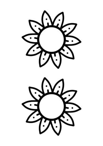 Sunflower Template Printable (8 Free Designs) | The Pink Craft Box