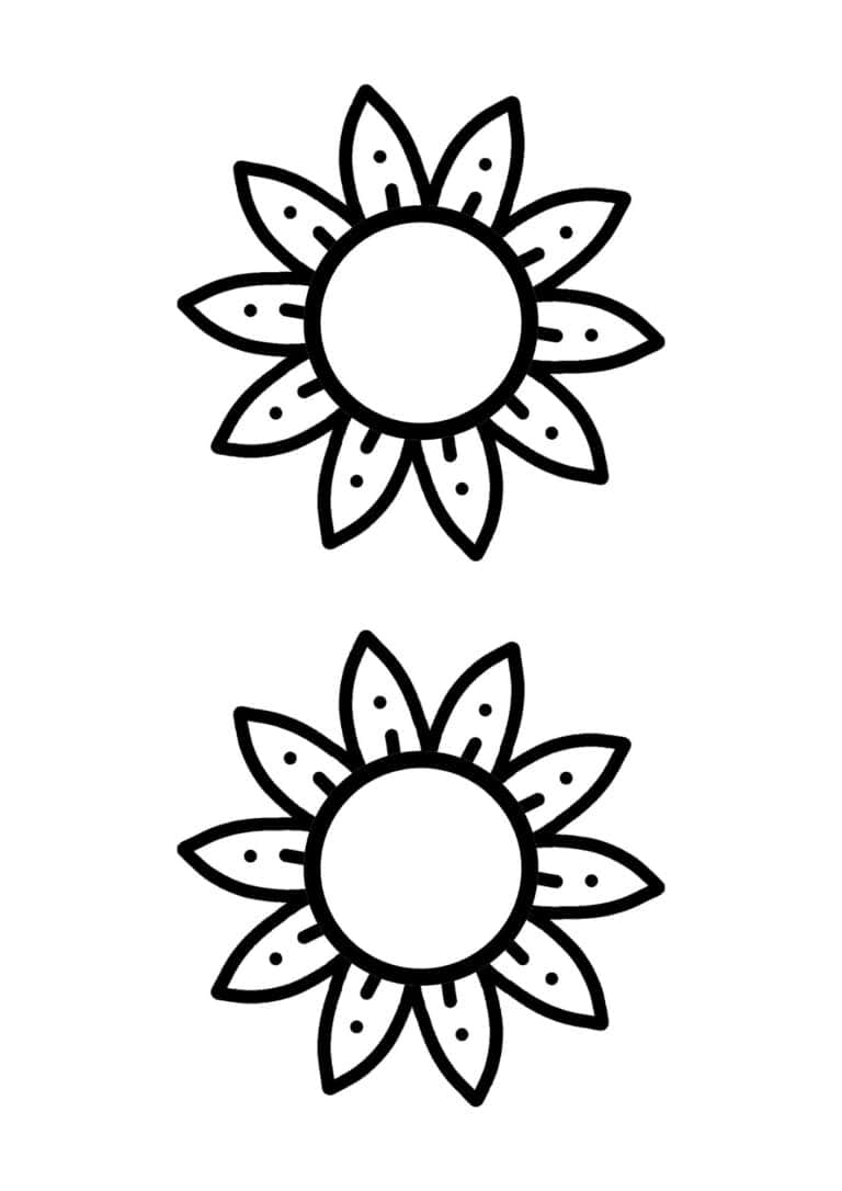Sunflower Template Printable (8 Free Designs) | The Pink Craft Box