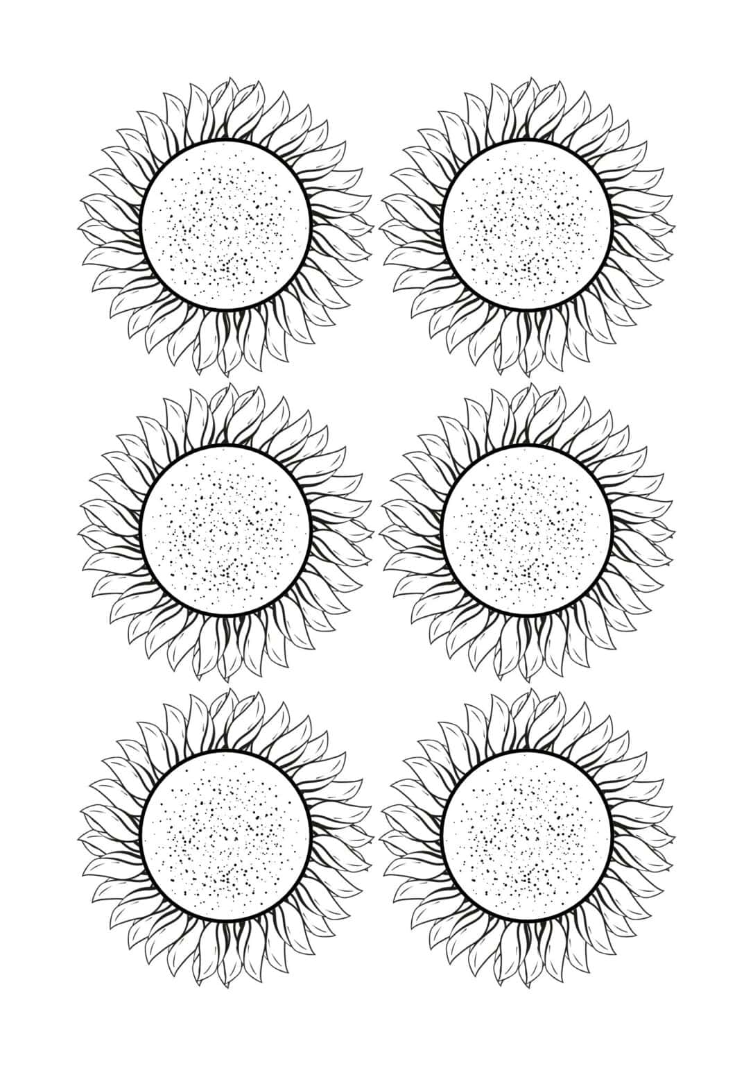 Sunflower Template Printable (8 Free Designs) | The Pink Craft Box