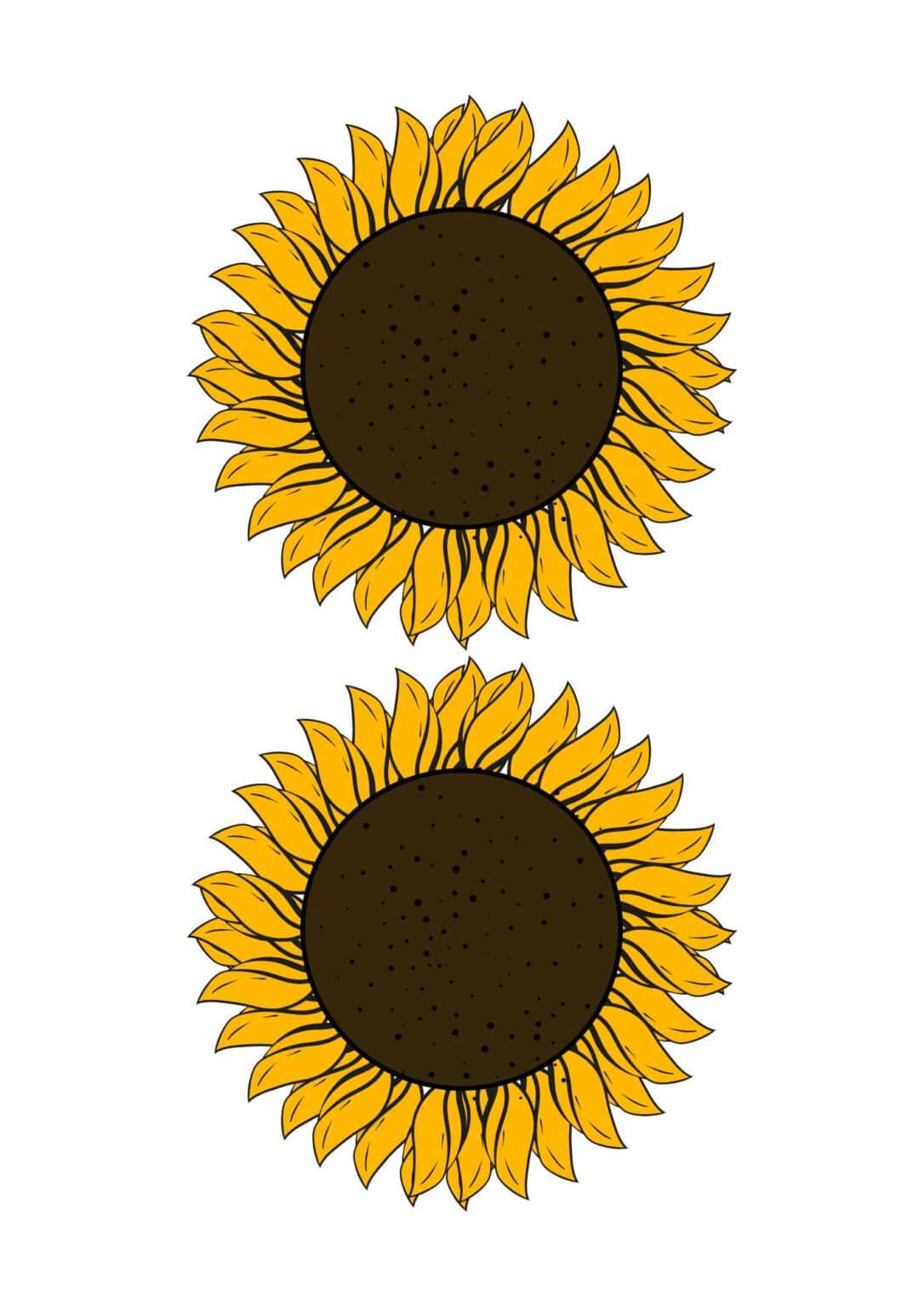 Sunflower Template Printable (8 Free Designs) | The Pink Craft Box
