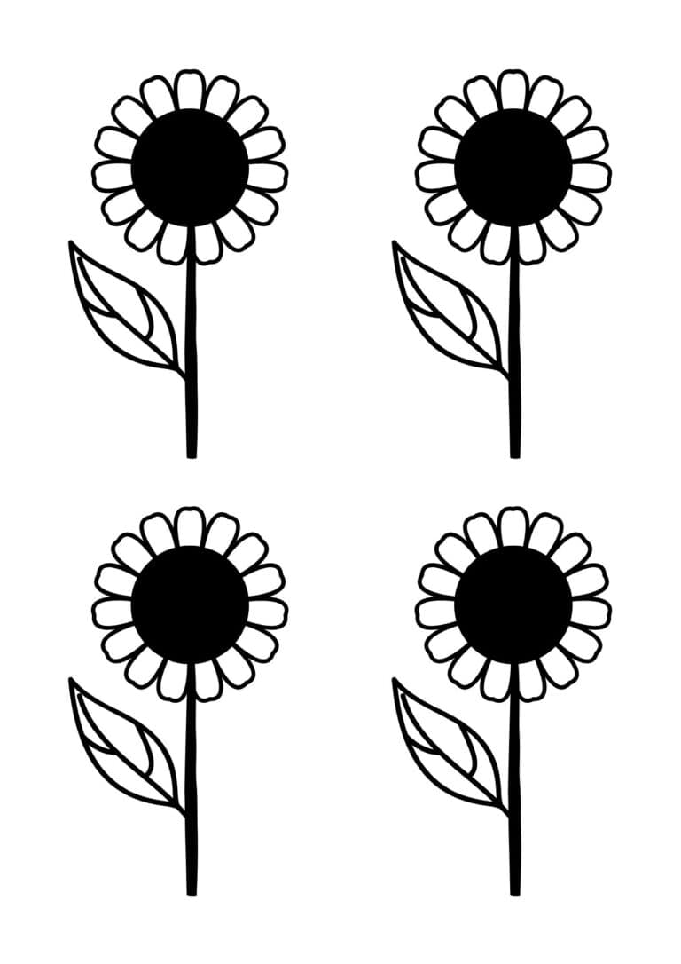 Sunflower Template Printable (8 Free Designs) | The Pink Craft Box