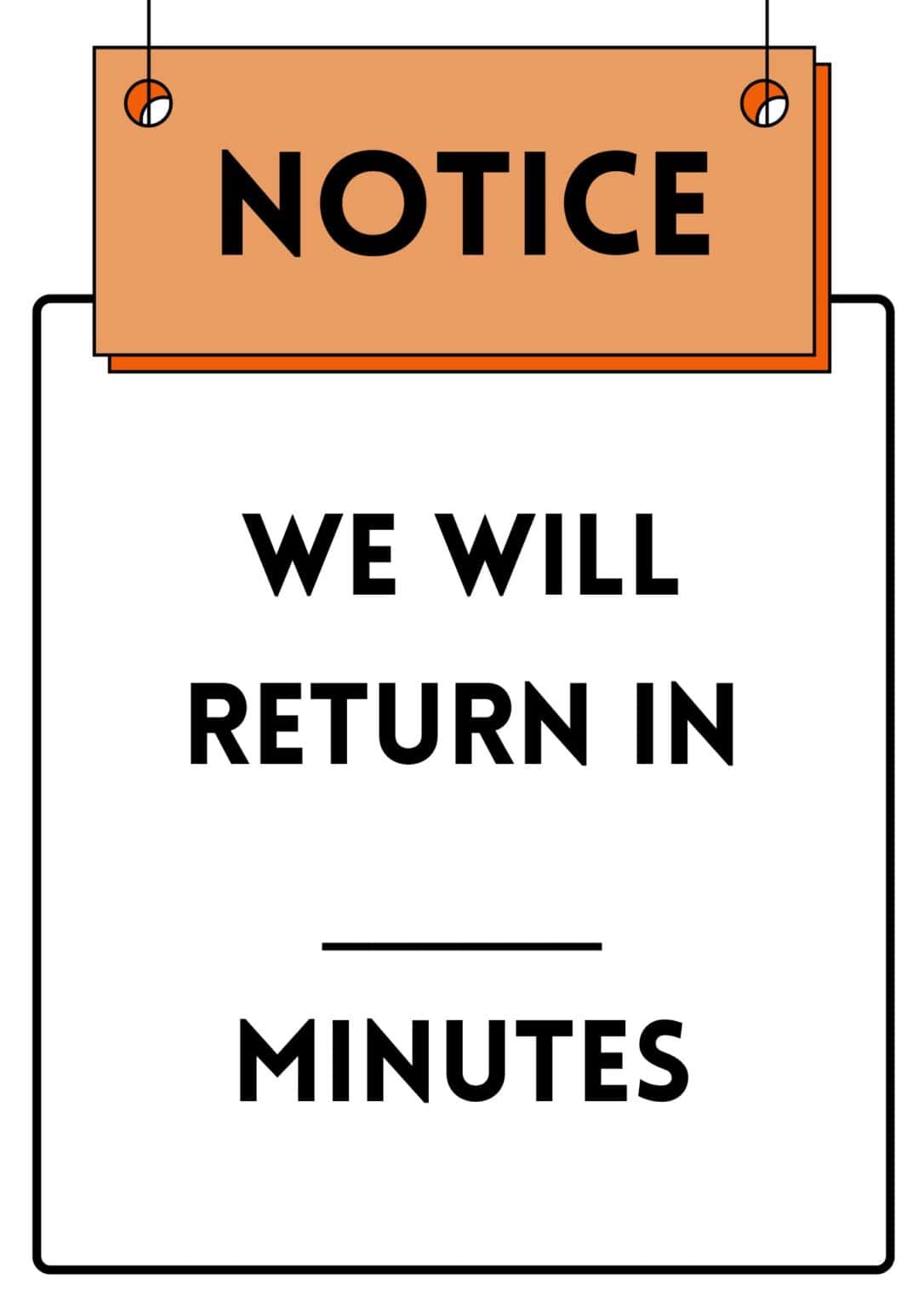 Be Right Back Sign Printable (20 Free Designs) | The Pink Craft Box