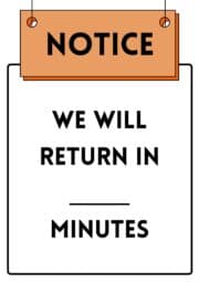 Be Right Back Sign Printable (20 Free Designs) | The Pink Craft Box
