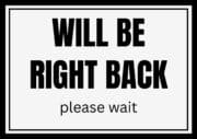 Be Right Back Sign Printable (20 Free Designs) | The Pink Craft Box