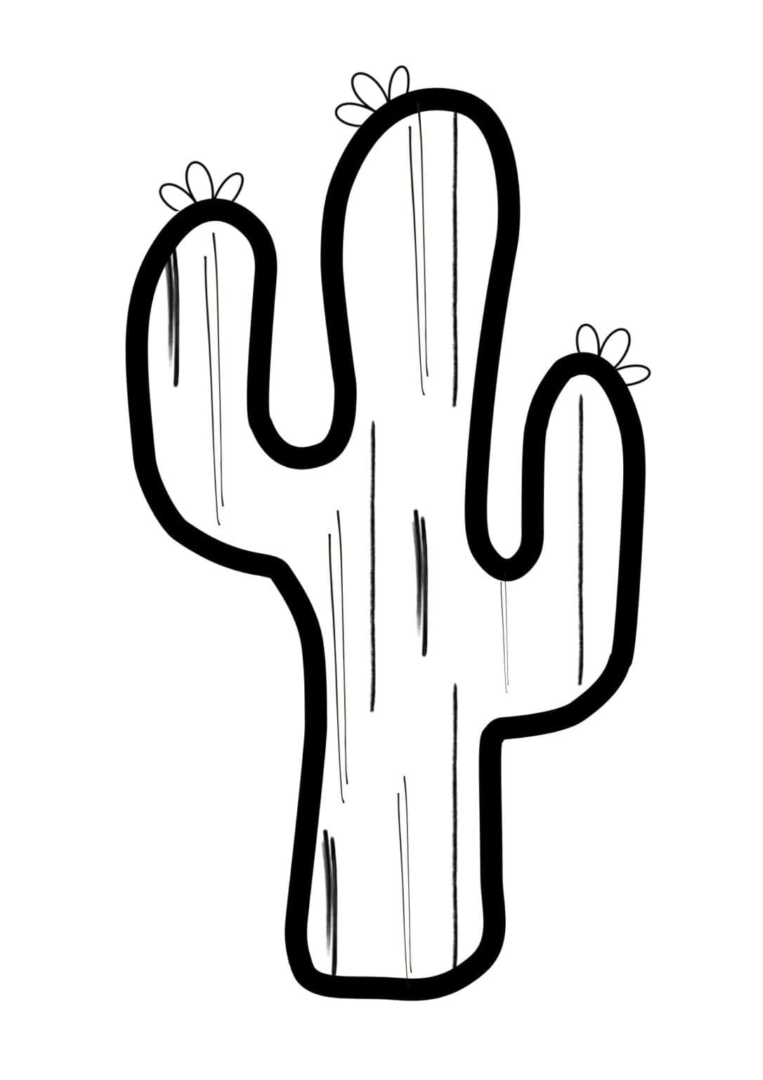 Printable Cactus Template (5 Free Designs) | The Pink Craft Box