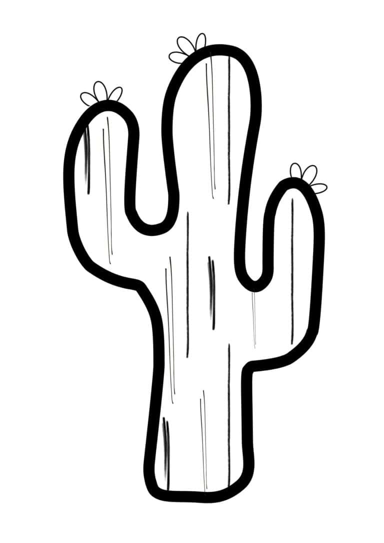 Printable Cactus Template (5 Free Designs) | The Pink Craft Box