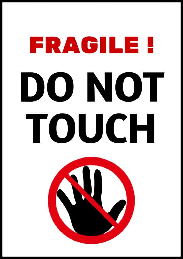 Do Not Touch Sign Printable (50 Free Designs) | The Pink Craft Box
