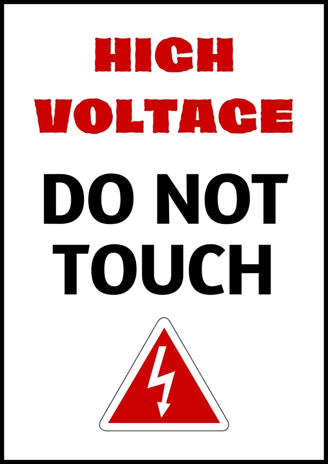 Do Not Touch Sign Printable (50 Free Designs) | The Pink Craft Box