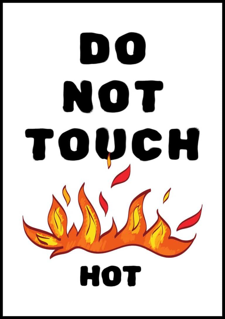 Do Not Touch Sign Printable (50 Free Designs) | The Pink Craft Box