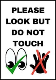 Do Not Touch Sign Printable (50 Free Designs) | The Pink Craft Box