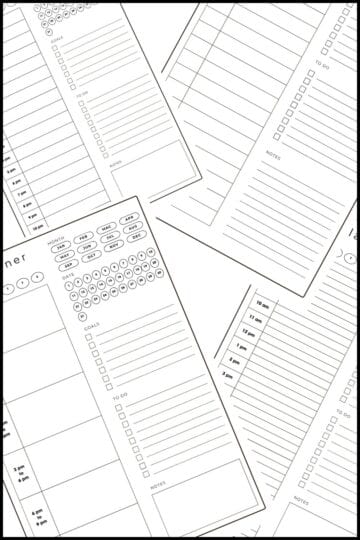 Printable Daily Calendar with Time Slots (4 Free Designs) | The Pink ...