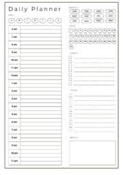 Printable Daily Calendar with Time Slots (4 Free Designs) | The Pink ...