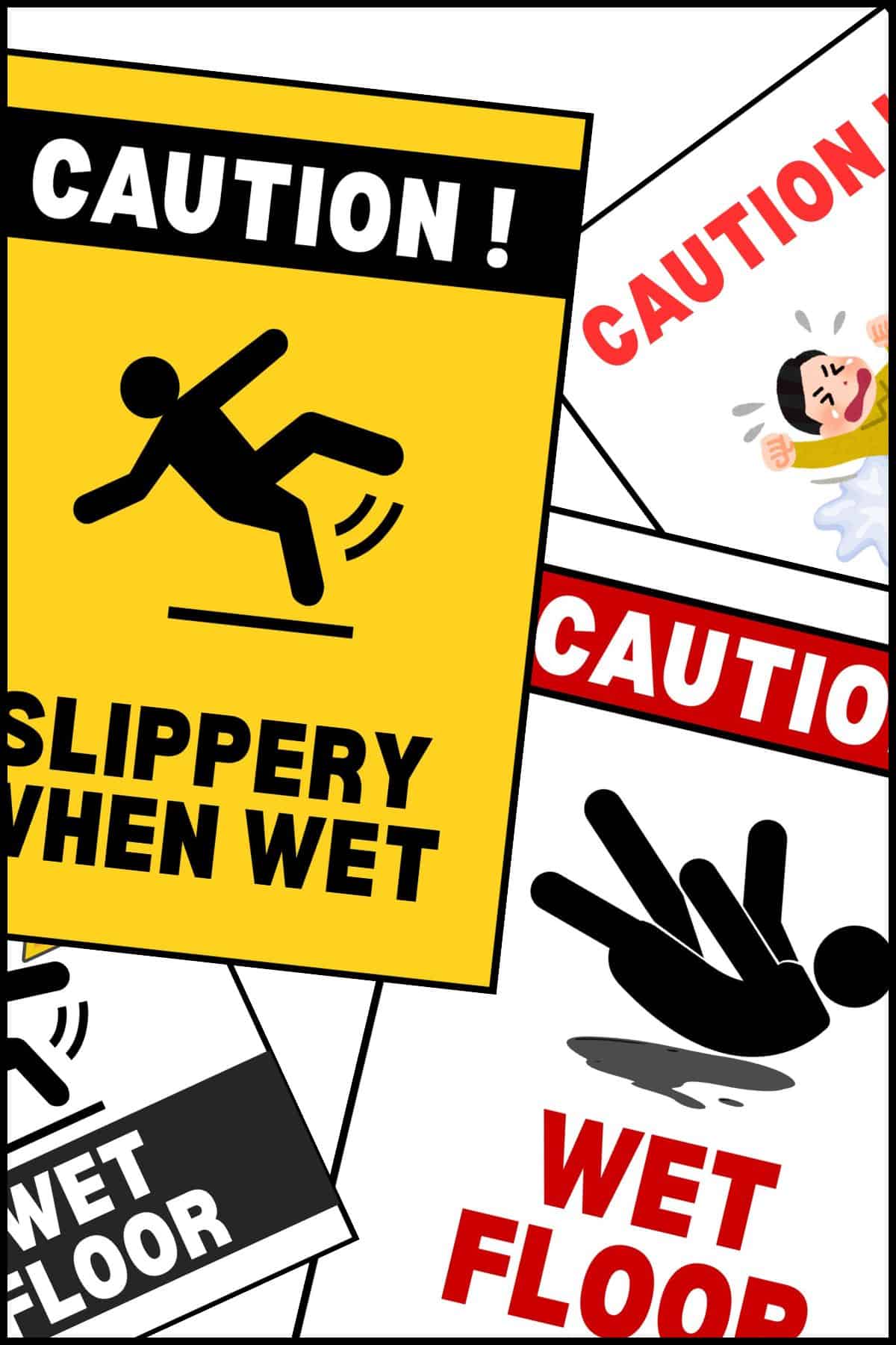 Wet Floor Sign Printable (10 Free Designs) | The Pink Craft Box