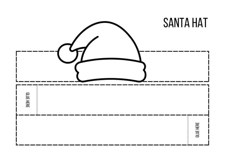 Christmas Hat Printable Templates and Tags (3 Free Sets) | The Pink ...