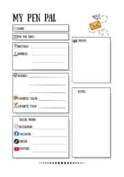 Pen Pal Tracker Printable (3 Free Templates Bundle) | The Pink Craft Box