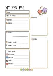 Pen Pal Tracker Printable (3 Free Templates Bundle) | The Pink Craft Box
