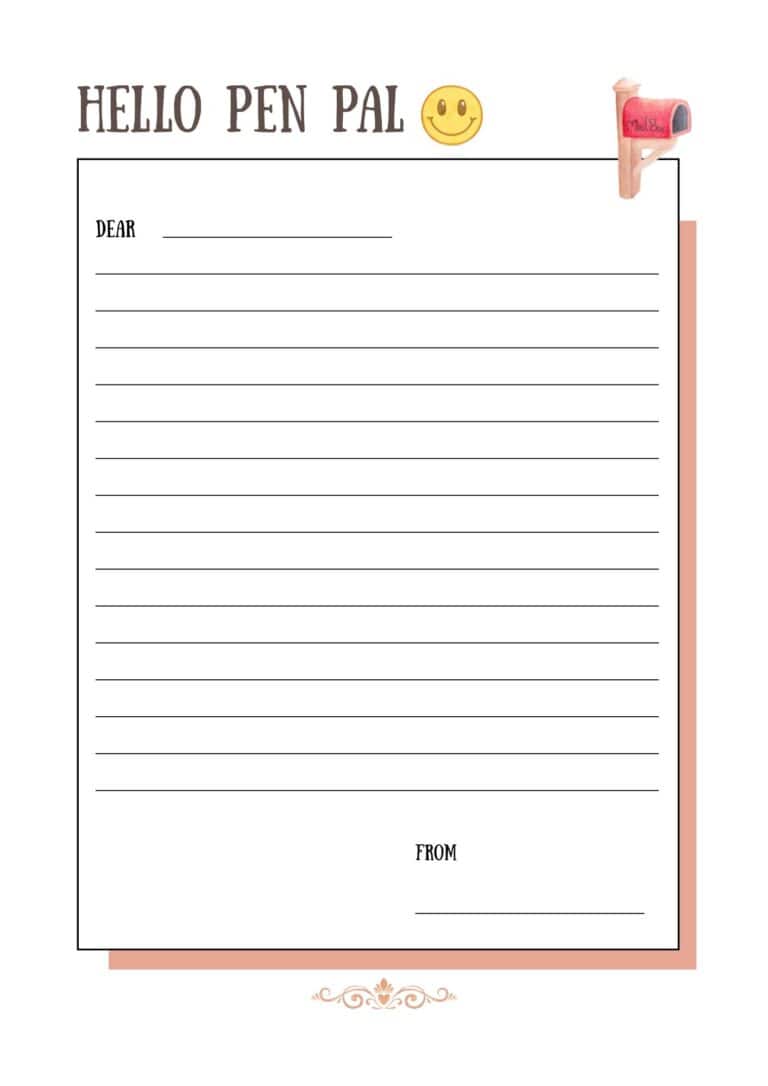 Pen Pal Tracker Printable (3 Free Templates Bundle) | The Pink Craft Box