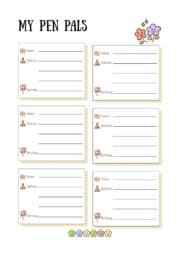 Pen Pal Tracker Printable (3 Free Templates Bundle) | The Pink Craft Box