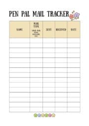 Pen Pal Tracker Printable (3 Free Templates Bundle) | The Pink Craft Box