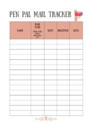 Pen Pal Tracker Printable (3 Free Templates Bundle) | The Pink Craft Box