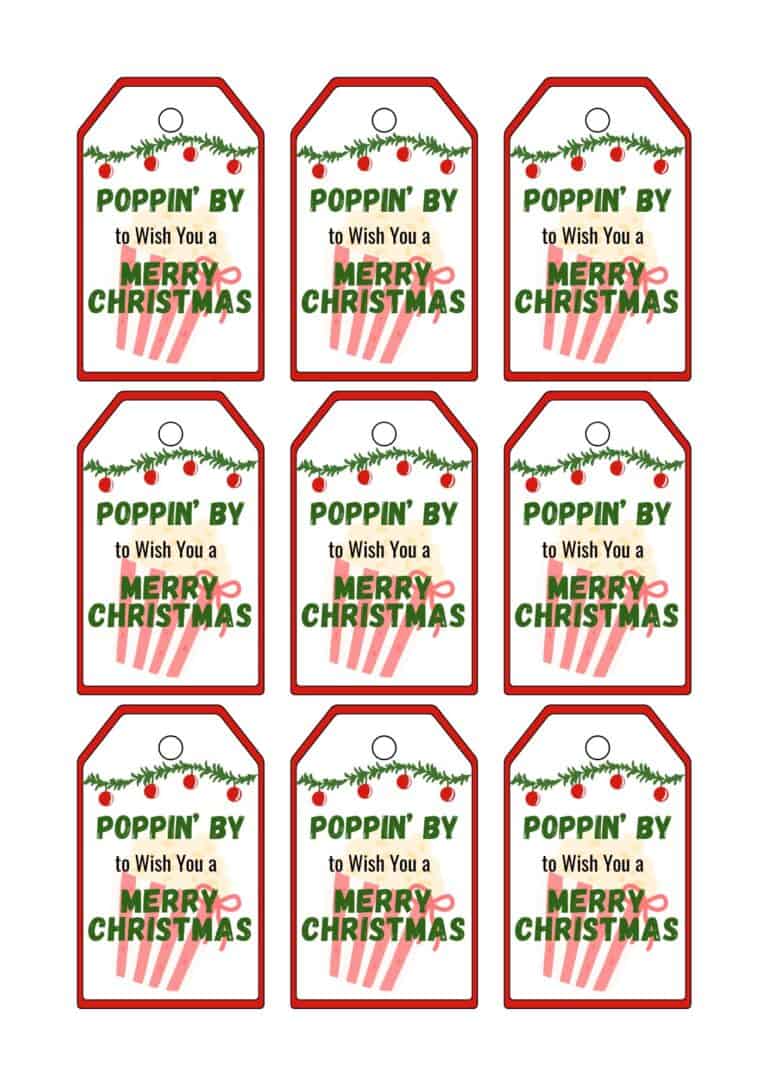 Poppin By to Wish You a Merry Christmas (Free Printable Tags) | The ...