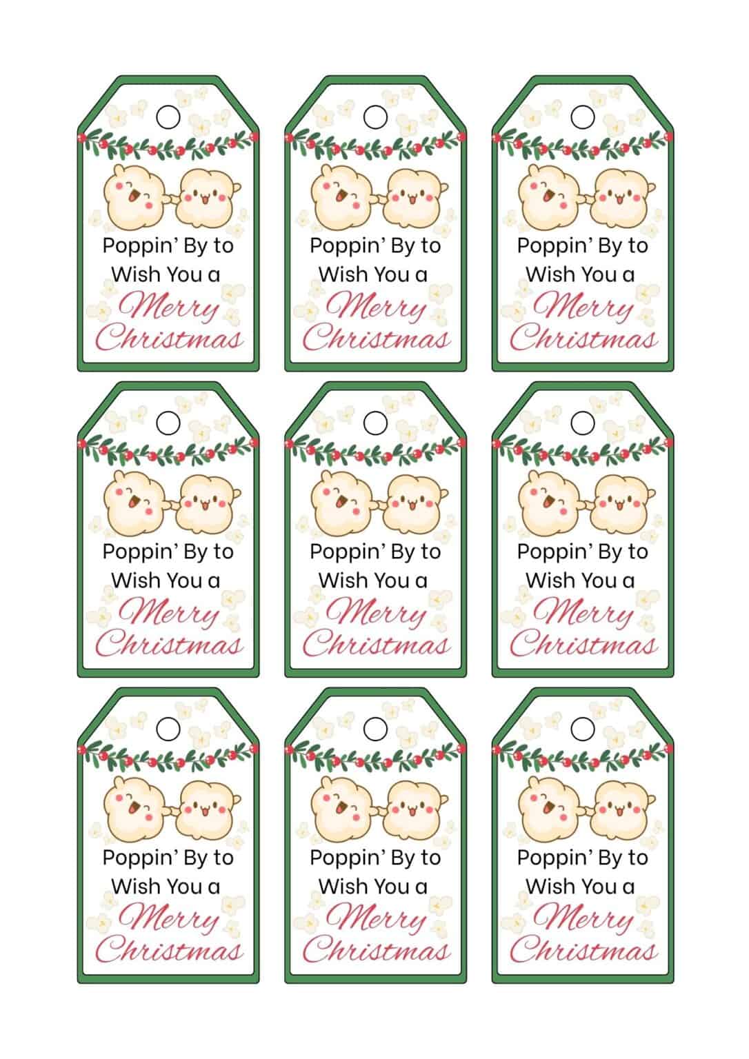 Poppin By to Wish You a Merry Christmas (Free Printable Tags) | The ...