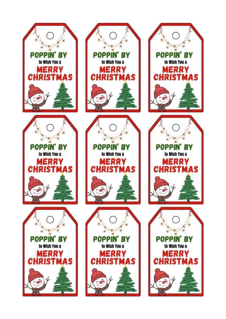 Poppin By to Wish You a Merry Christmas (Free Printable Tags) | The ...