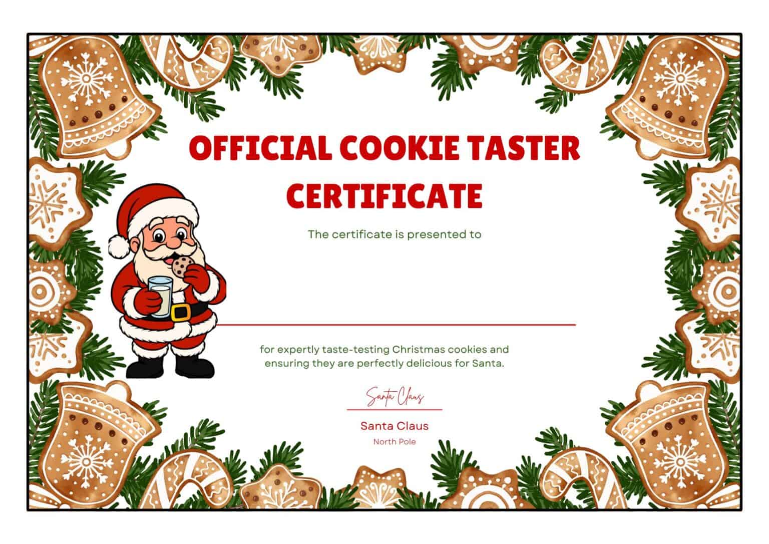 Printable Christmas Award Certificate (12 Free Templates) | The Pink ...