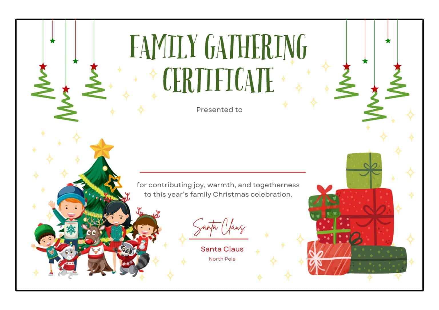 Printable Christmas Award Certificate (12 Free Templates) | The Pink ...