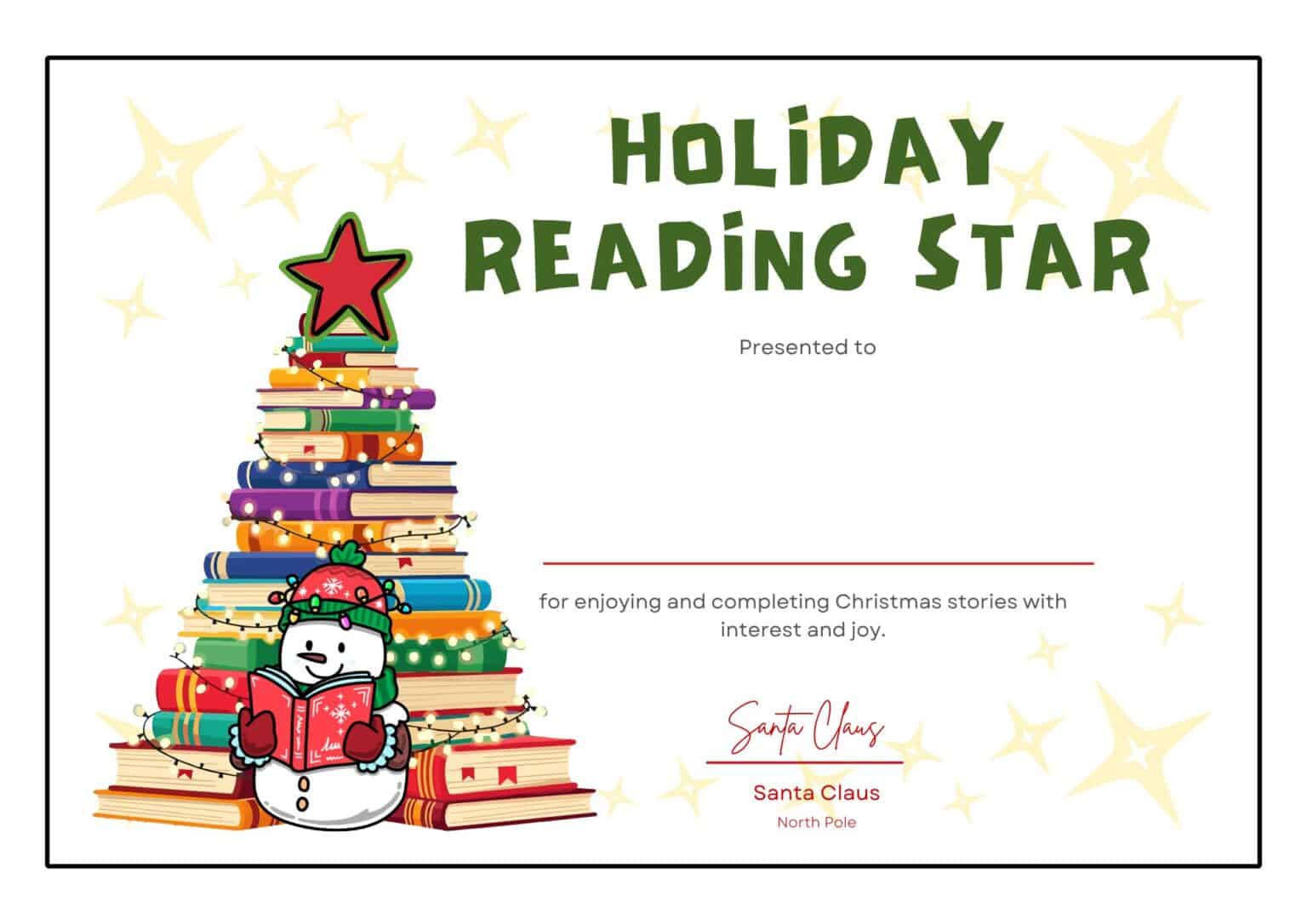 Printable Christmas Award Certificate (12 Free Templates) | The Pink ...