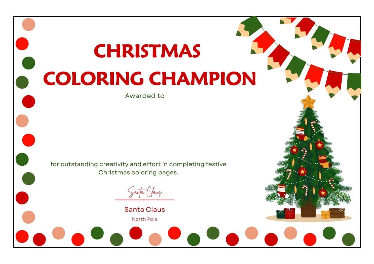 Printable Christmas Award Certificate (12 Free Templates) | The Pink ...