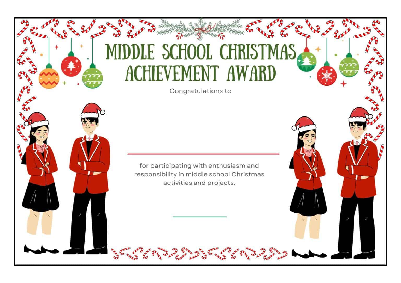 Printable Christmas Award Certificate (12 Free Templates) | The Pink ...