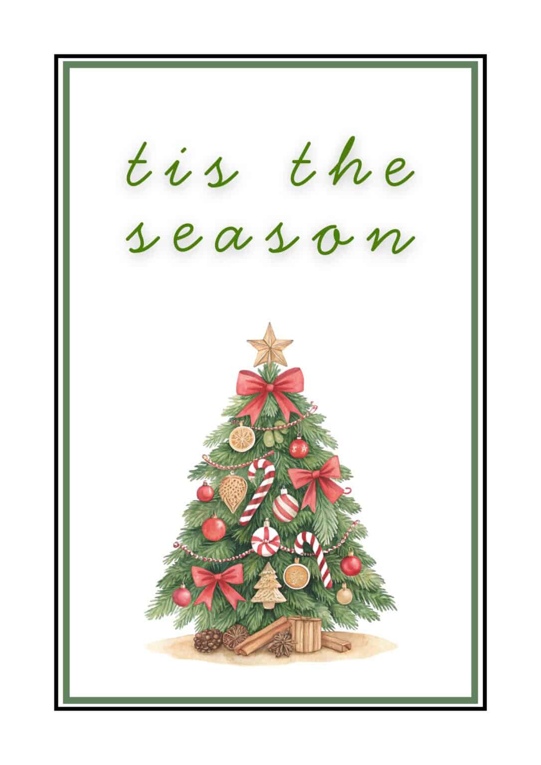 Printable Merry Christmas Sign (5 Free Holiday Designs) | The Pink ...