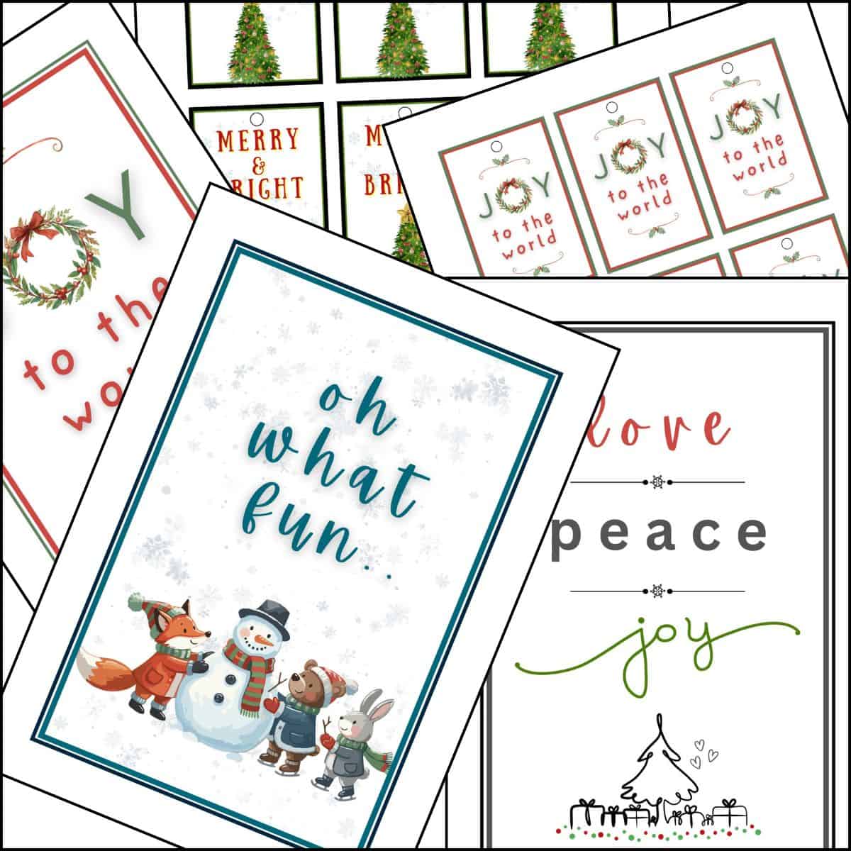 Printable Merry Christmas Sign (5 Free Holiday Designs) | The Pink ...