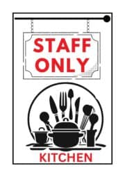 Staff Only Sign Printable Free Templates (30 Designs) | The Pink Craft Box