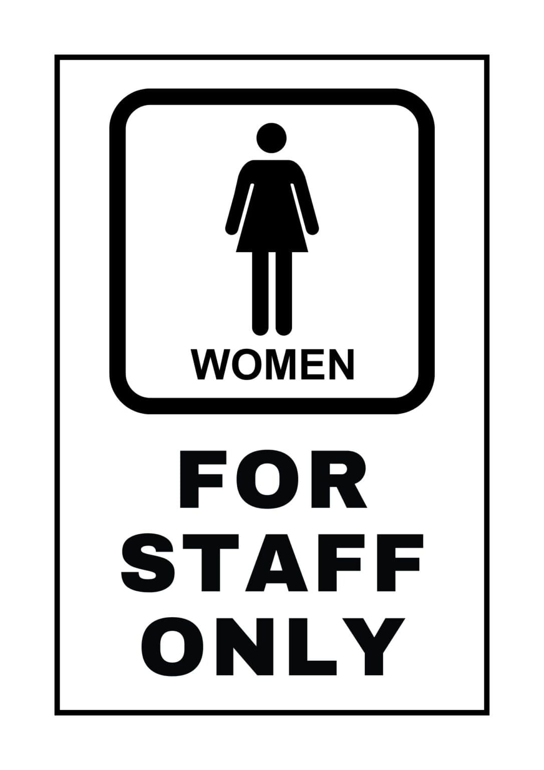 Staff Only Sign Printable Free Templates (30 Designs) | The Pink Craft Box