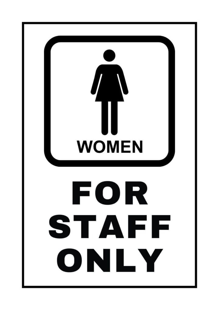 Staff Only Sign Printable Free Templates (30 Designs) | The Pink Craft Box