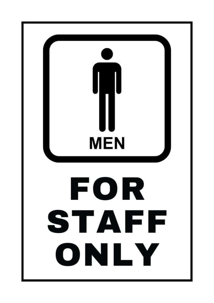 Staff Only Sign Printable Free Templates (30 Designs) | The Pink Craft Box